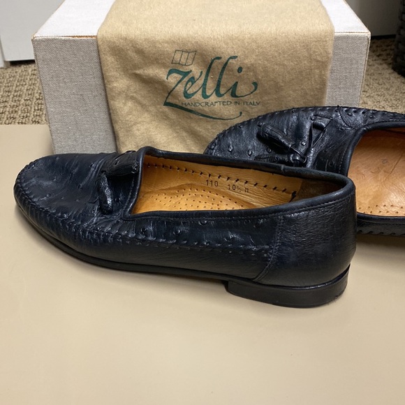 Zelli | Shoes | Mens Zelli Franco Ostrich Low Vamp Tasseled Loafer 12m ...